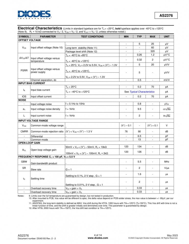AS2376 datasheet page 4