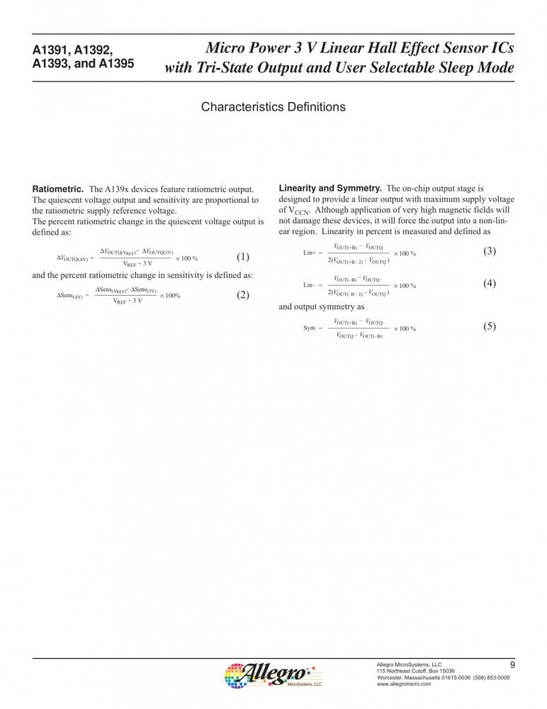 A1392 datasheet page 9