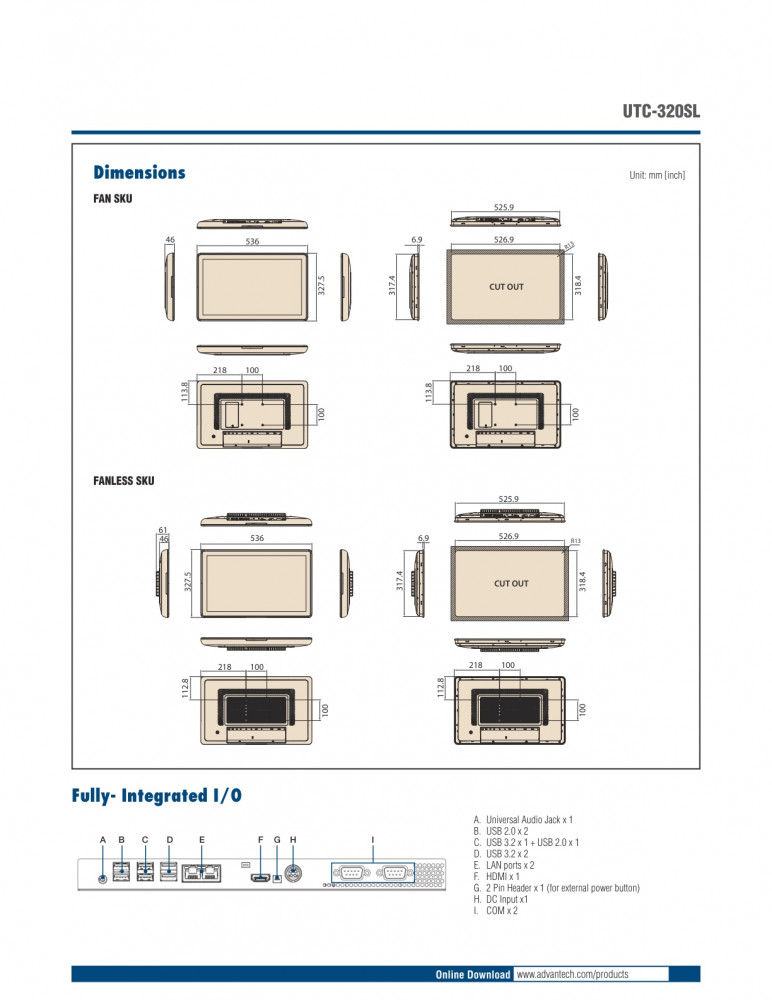 UTC-320SL technical document, page 2