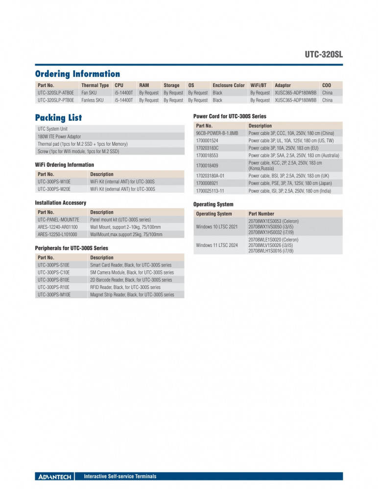 UTC-320SL technical document, page 3