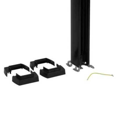 1 compartment, 2 sides  snap-on column. Aluminium body, PVC cover. 2,7m to 3,9m. Black finish for sale