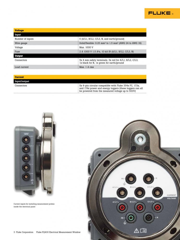 FLUKE PQ400 documentation page 3