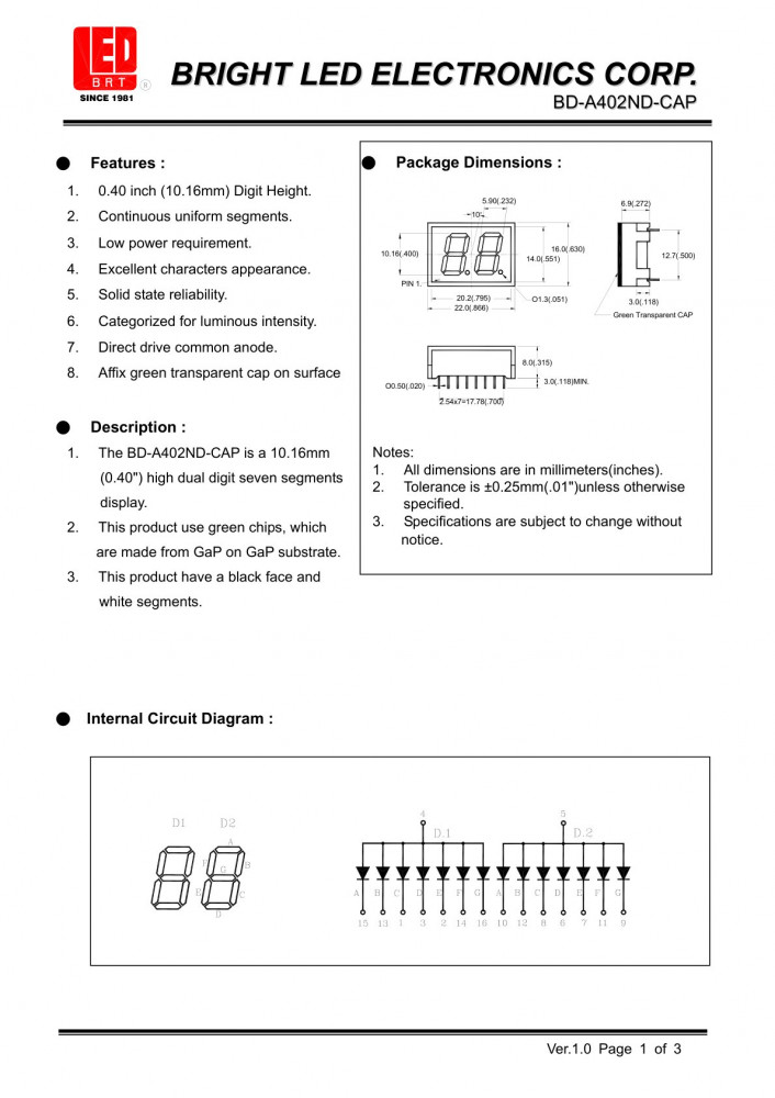 BD-A402ND technical document page 1