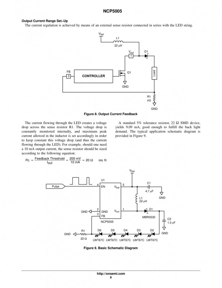 NCP5005 datasheet page 8