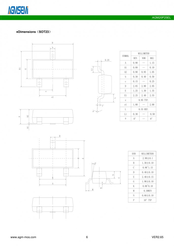 AGM20P25EL technical document page 6