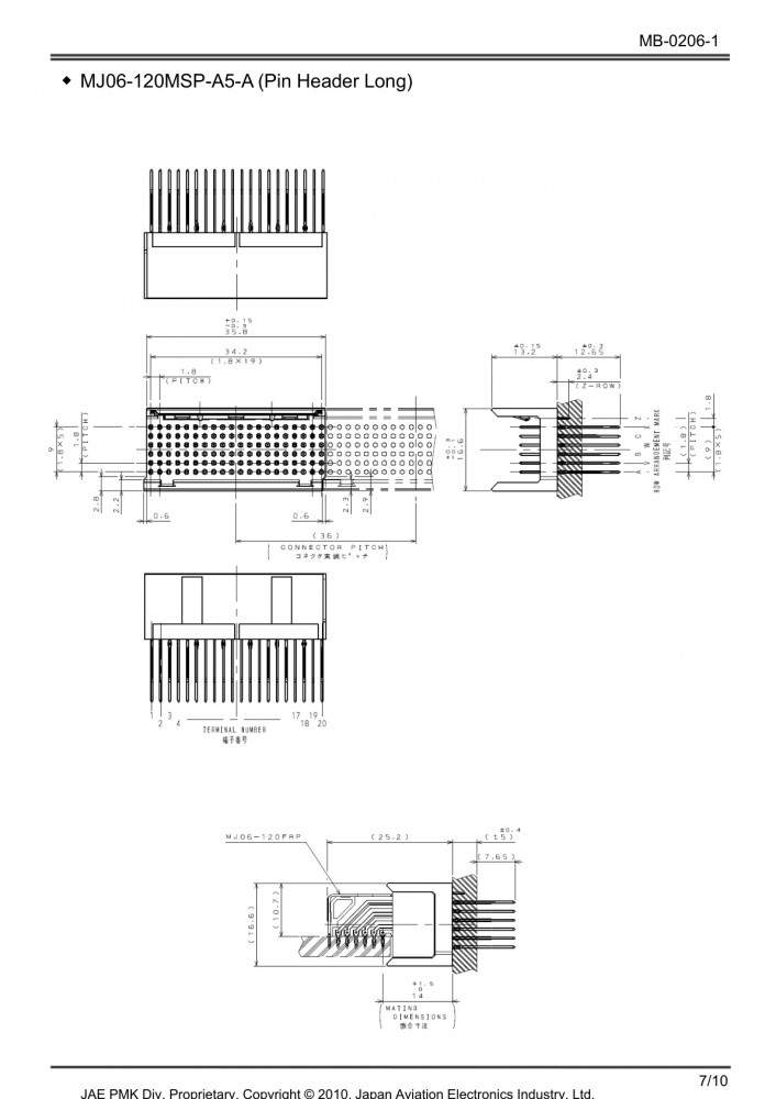 JAE MJ06 Series technical document page 7