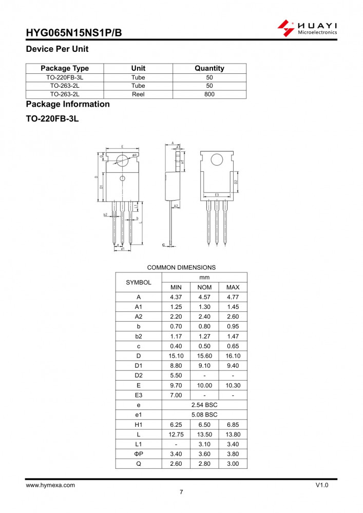 HYG065N15NS1P datasheet page 7