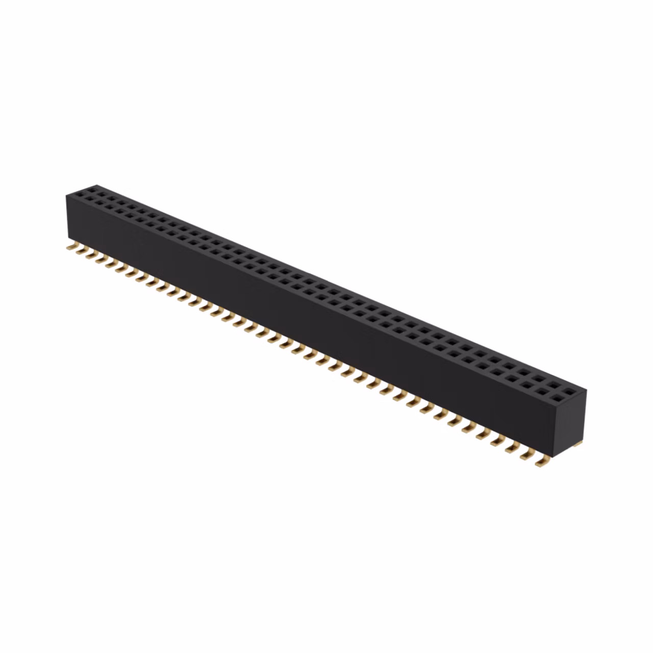 1.27mm Pitch Board-to-Board Receptacle, Dual Row, Vertical, Surface Mount, 0.25µm Gold (Au) Plating, without Kapton Tape, 80 Circuits, Tube,  Lead-Free for sale