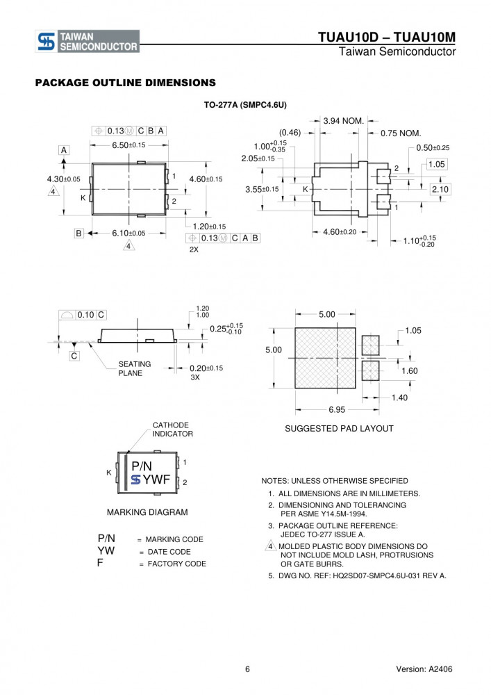 TUAU10K datasheet page 6