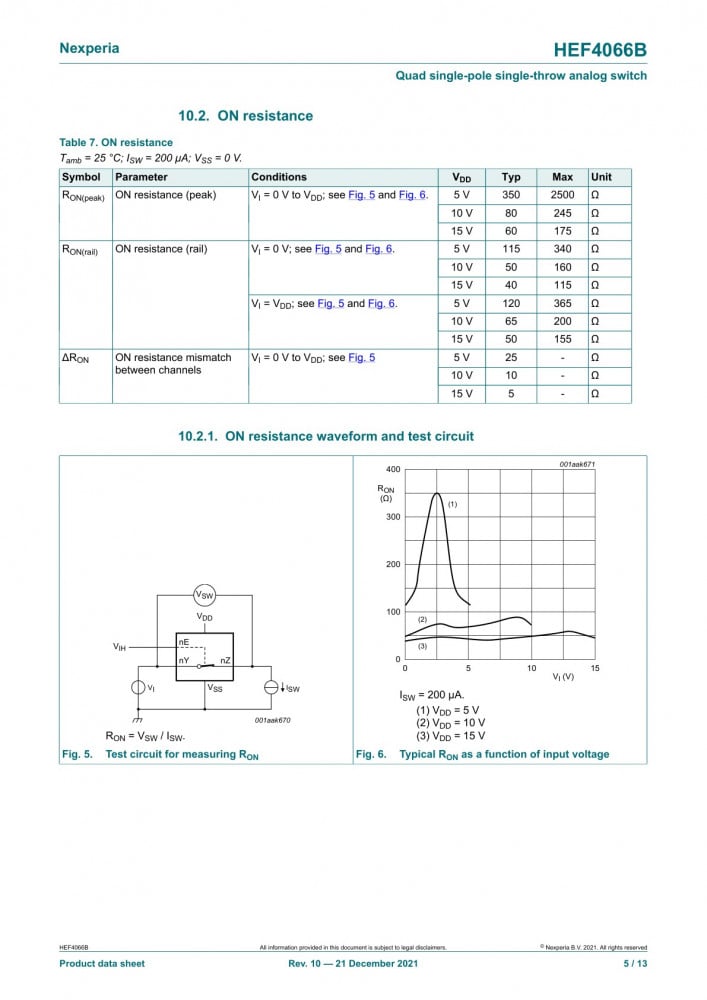 HEF4066B datasheet page 5