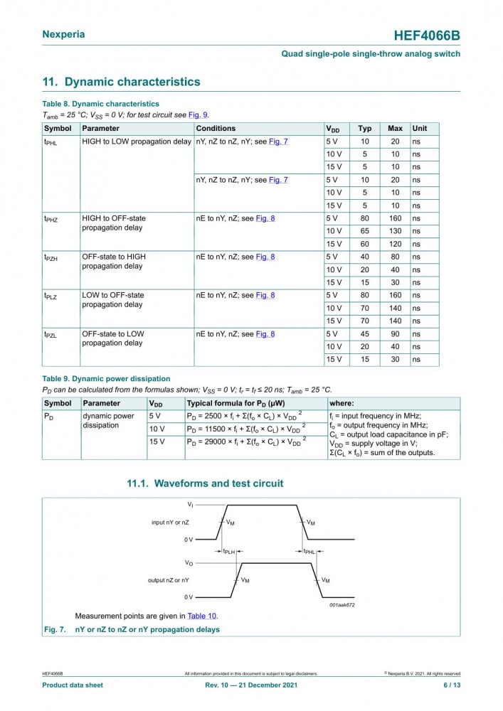HEF4066B datasheet page 6