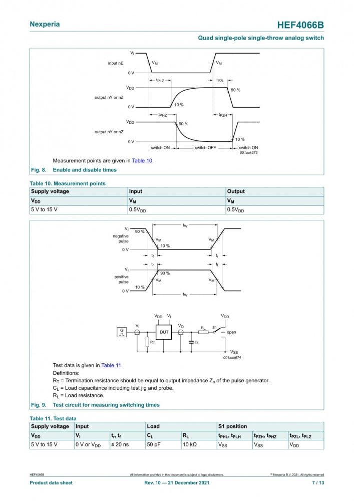 HEF4066B datasheet page 7