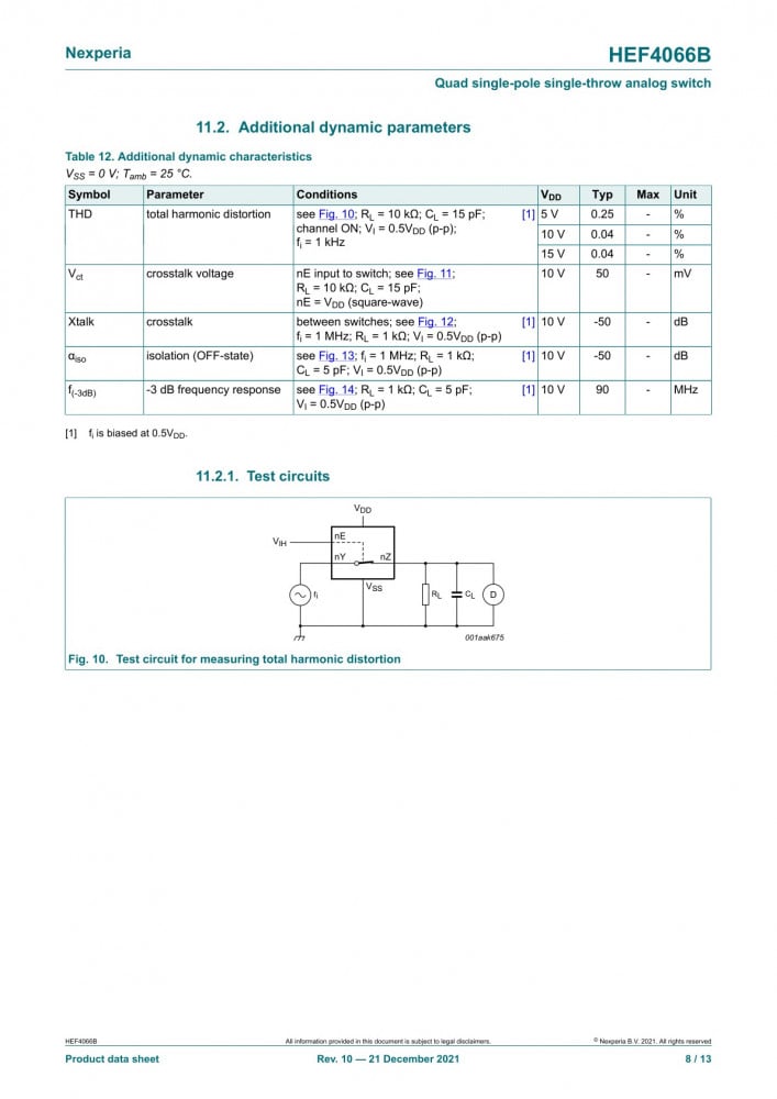 HEF4066B datasheet page 8