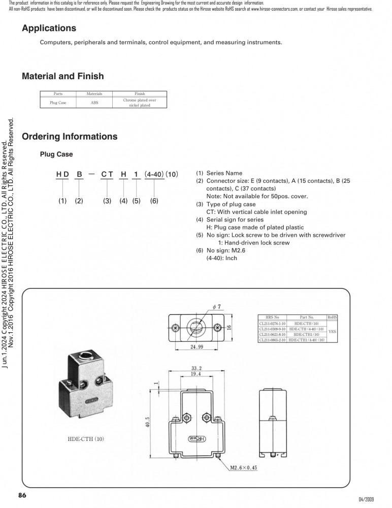 HRS CTH series document page 2