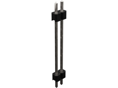 KK 254 PCB Header, Single Row, Dual Body, Through Hole, Vertical, 2 Circuits, 2.50µm Tin (Sn) Plating, 25.00mm Stacking Height, Tray Packaging, Lead-Free for sale