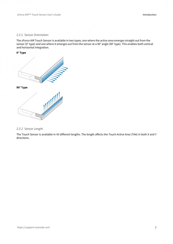 zForce AIR Touch Sensor document preview, page image 7