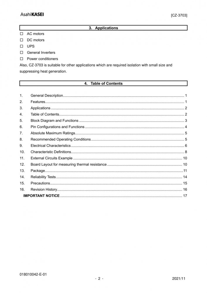CZ3703 datasheet page 2