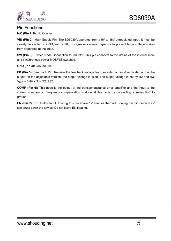SD6039A datasheet page 5