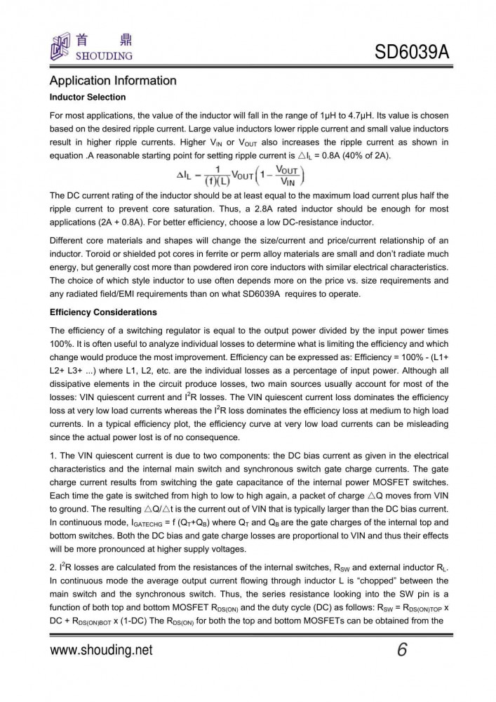 SD6039A datasheet page 6