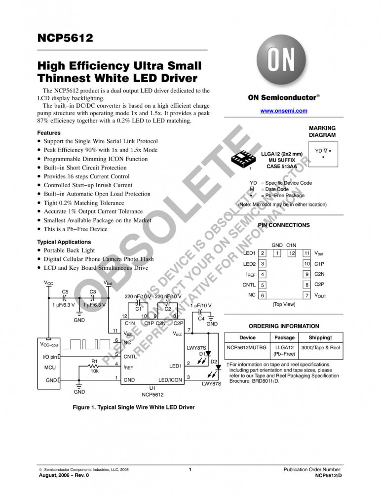 NCP5612 datasheet page 2