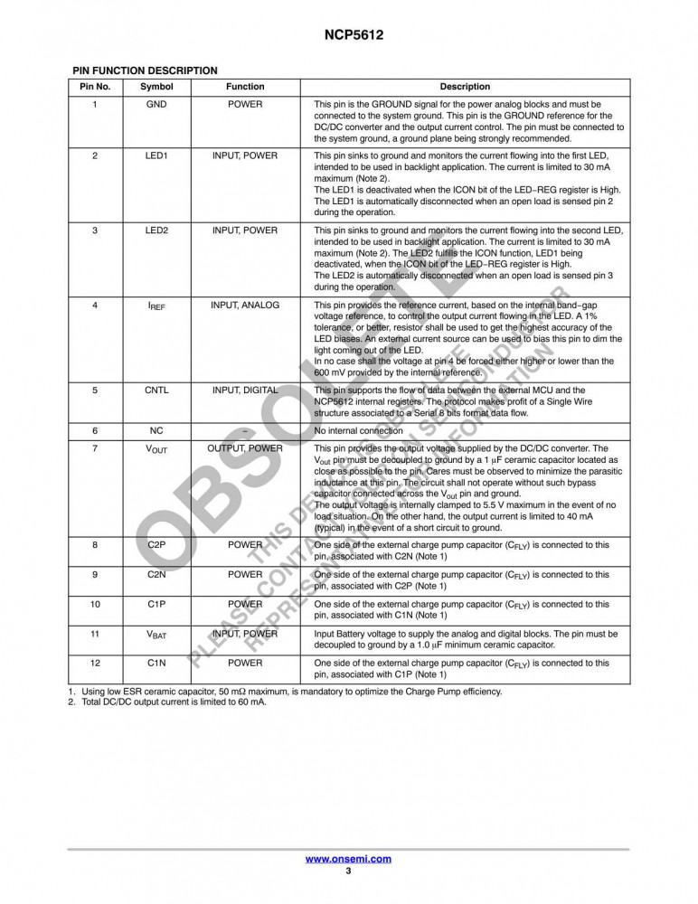 NCP5612 datasheet page 4