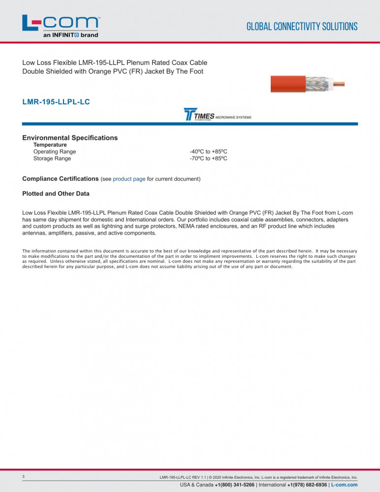 LMR-195-LLPL-LC datasheet page 3