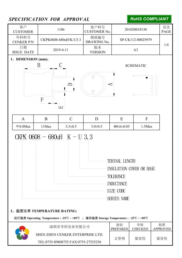 CENKER approval specification page 3