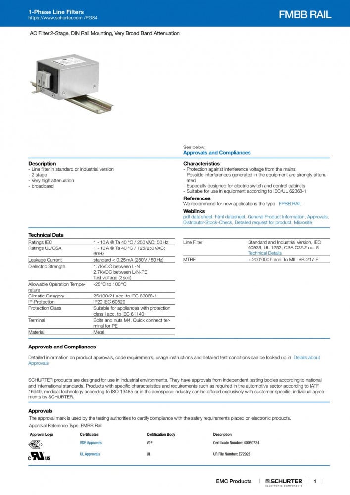 SCHURTER 5500.2266 datasheet page 1
