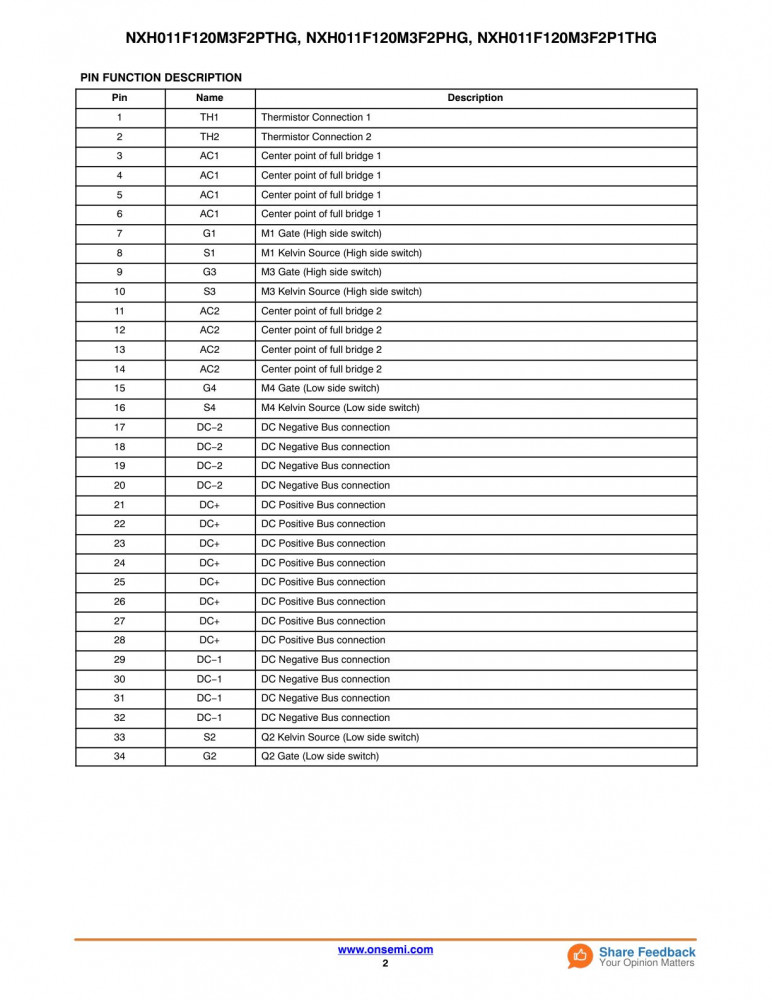 NXH011F120M3F2 document page 2