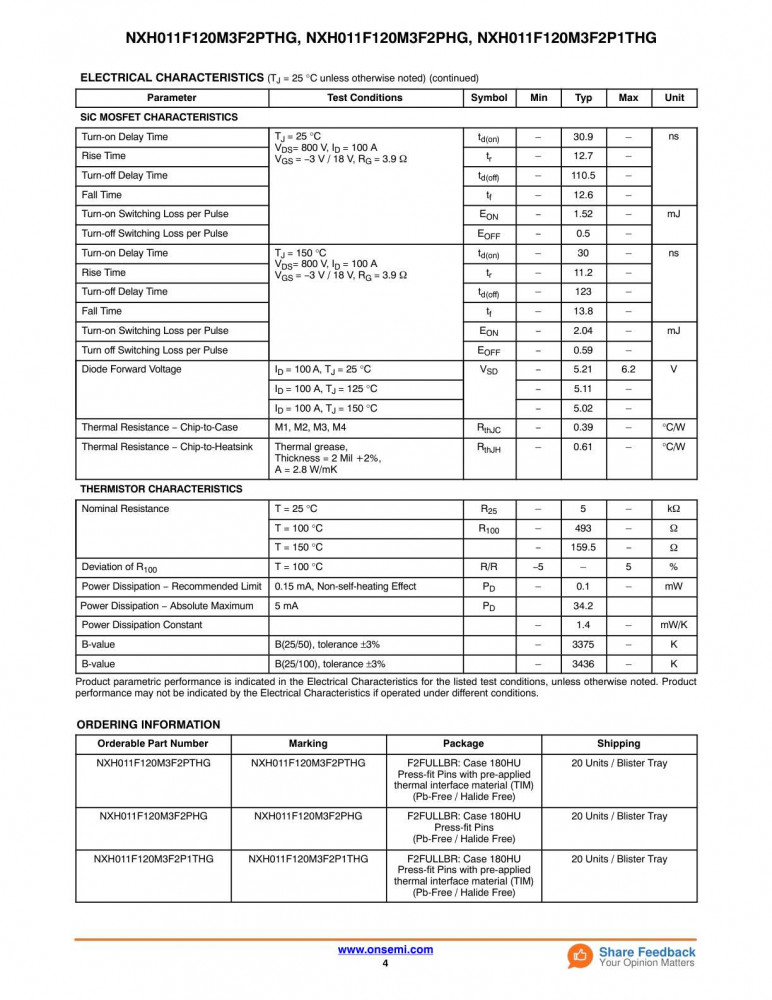 NXH011F120M3F2 document page 4
