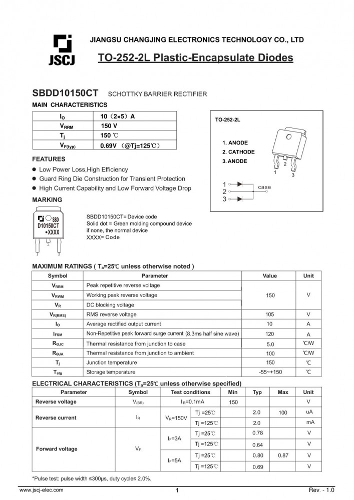 SBDD10150CT datasheet page 1