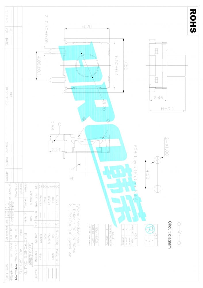 K2-1157DW-C4SW-04 technical document preview
