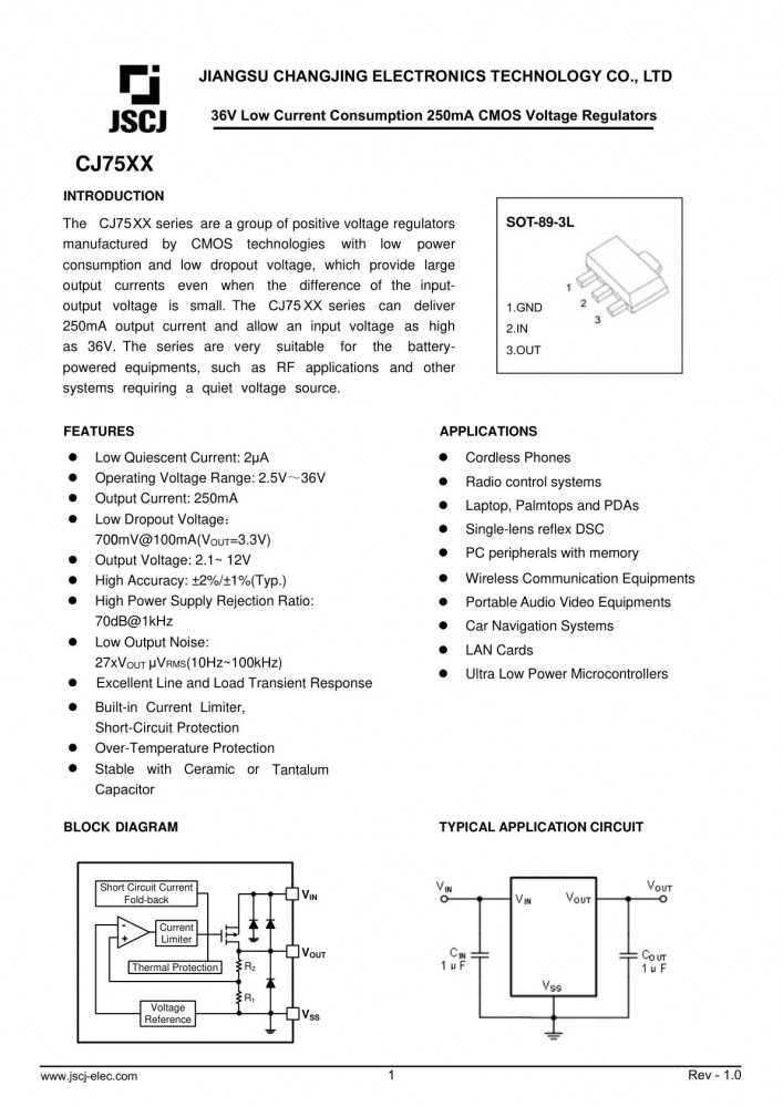 CJ7536 datasheet page 1