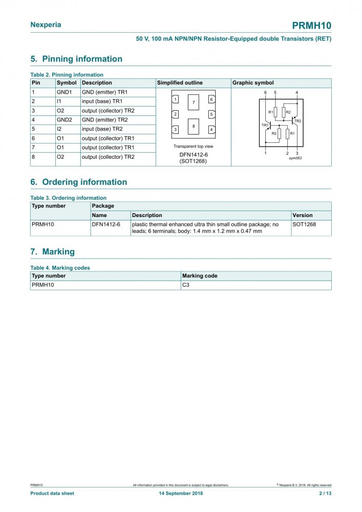 PRMH10Z datasheet page 2