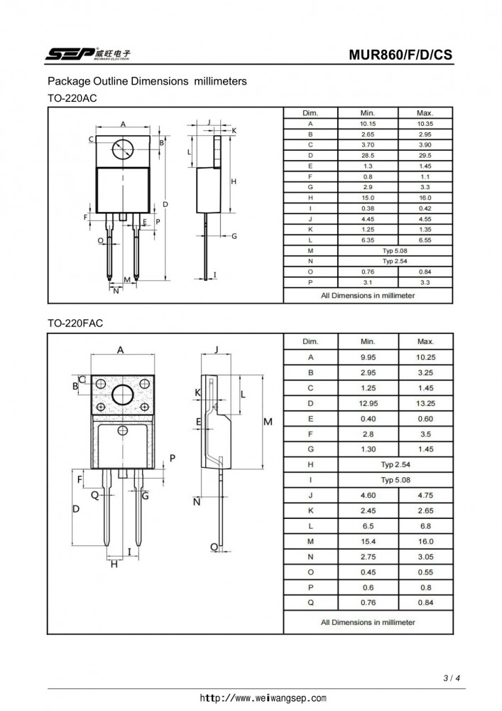 MUR860 datasheet page 3