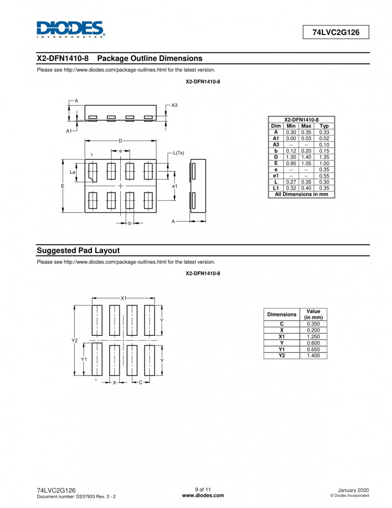 74LVC2G126RA3-7 datasheet page 9