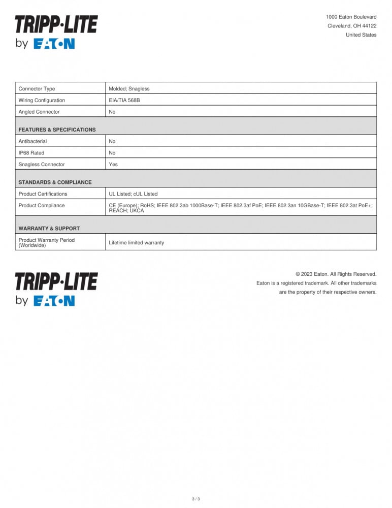 N261-06N-WH technical document page 3