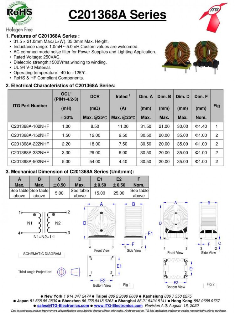 C201368A datasheet page 1