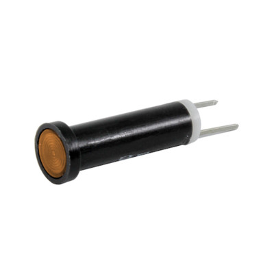 LED Panel Mount Indicator Amber .250″ Flush 12V Straight Leads for sale
