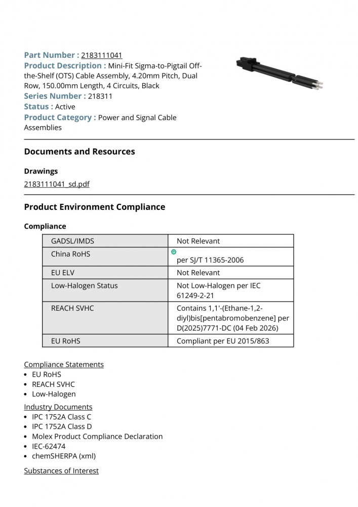 2183111041 product drawing, page 1