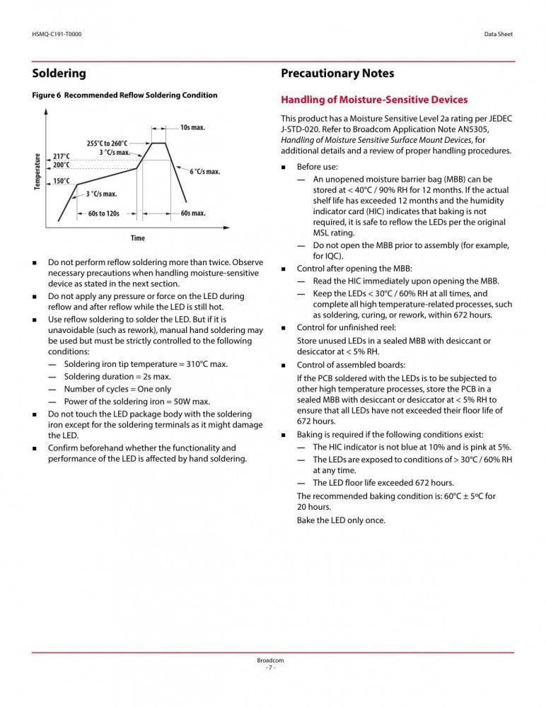 HSMQ-C191-T0000 datasheet page 7