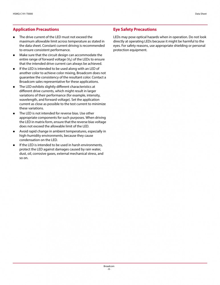 HSMQ-C191-T0000 datasheet page 8