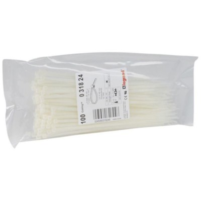 Colring - Cable tie Colring w. 2.4mm L. 95mm - Black UV-stable polyamide - Internal toothing self-blocking head - Sachet 100 pcs