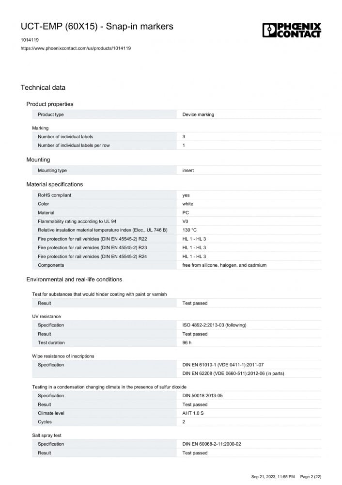 Phoenix Contact 1014119 documentation page 2