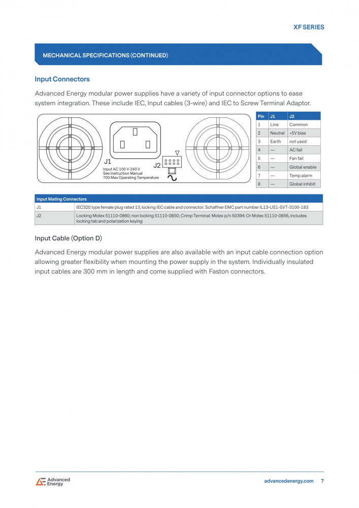 XF series datasheet page 7