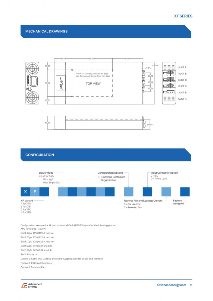 XF series datasheet page 9