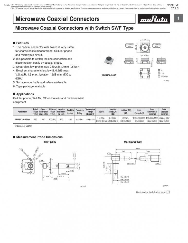 Murata MM8130-2600 catalog page 5