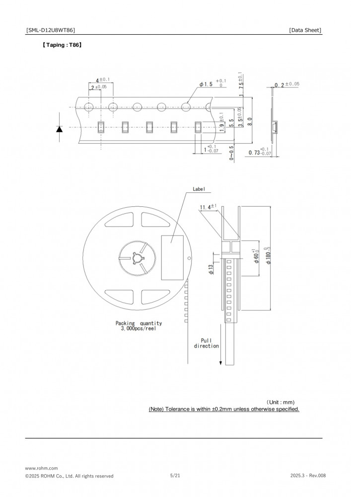 ROHM SML-D12U8WT86P datasheet page 5