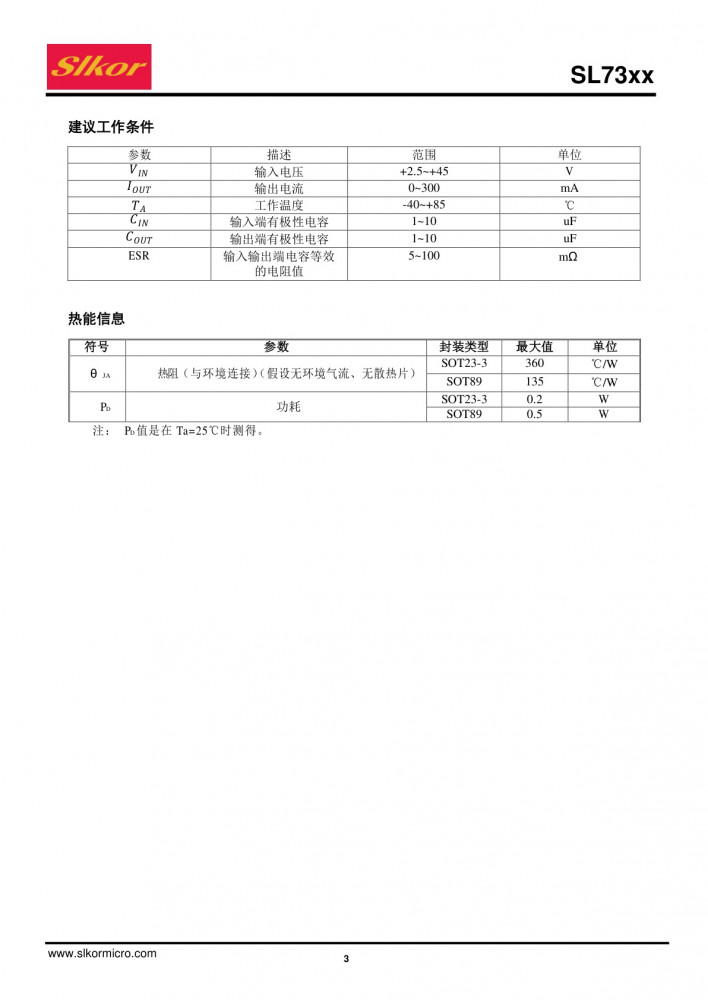 SL7336-8 datasheet page 3