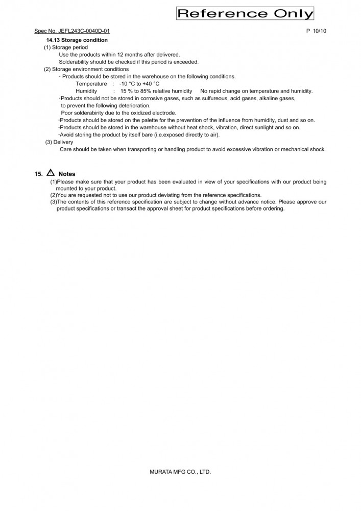 DLW44SM242SK2L specification page 10